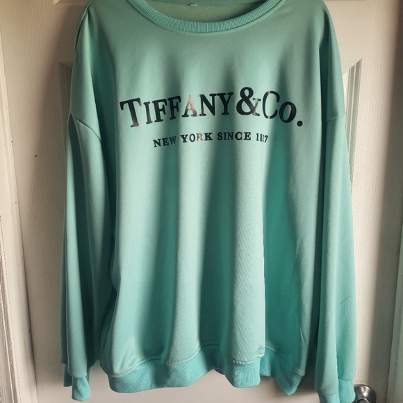 Tops | Plus Tiffany Co Sweatshirt In Tiffany Blue | Poshmark